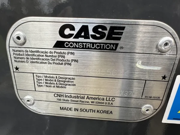 CASE CX37C Mini (Compact) Excavator For Sale - EQ0026014